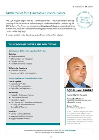 CQF Brochure 2013 | PDF