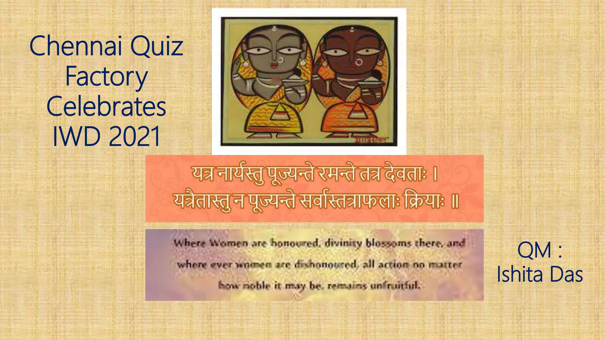 SheHood : For Chennai Quiz Factory IWD2021 | PPT