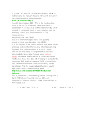 CQI-Channel Quality Indicator for HSDPA. | PDF