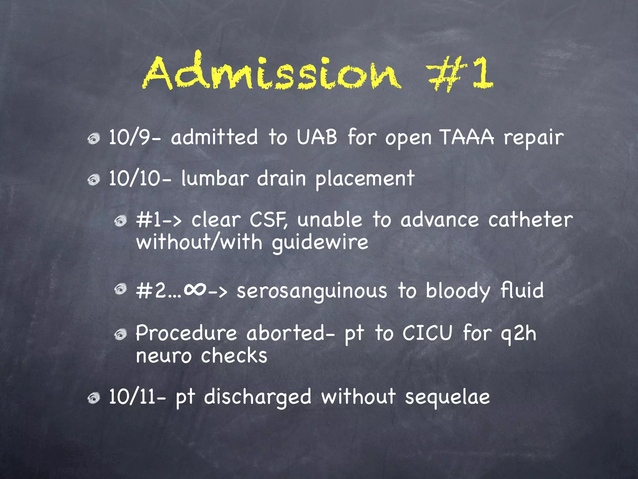 Cqi lumbar drain- 1-17-2012 | KEY