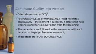 CQI and PDCA for Sterile Compounding Pharmacies | PPT