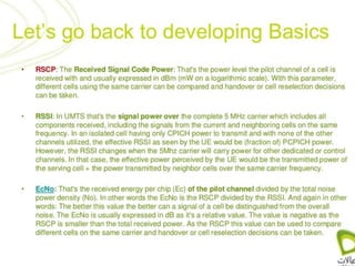 Cqi ecno rscp rssi concepts | PPTX