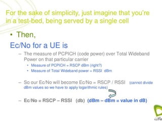 Cqi ecno rscp rssi concepts | PPTX