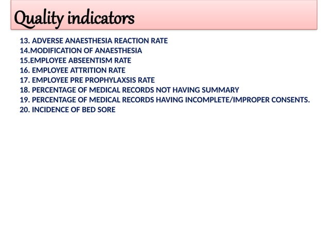 KEY PERFORMANCE INDICATORS DATA PPT HOS. | PPT