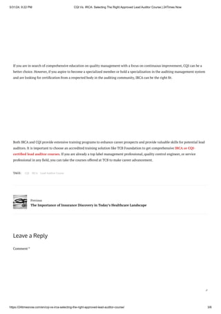 CQI vs. IRCA- Selecting the Right Approved Lead Auditor Course.pdf