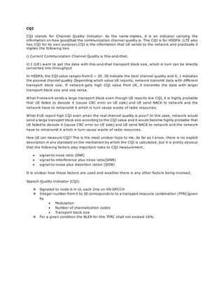 Cqi writting | DOCX | Computer Networking | Computing