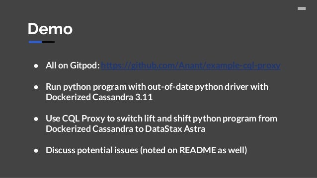 Apache Cassandra Lunch #109: DataStax cql-proxy | PPT