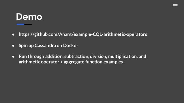 Apache Cassandra Lunch #99: CQL Arithmetic Operators | PPT