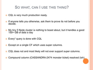 CQL, then and now | PPT