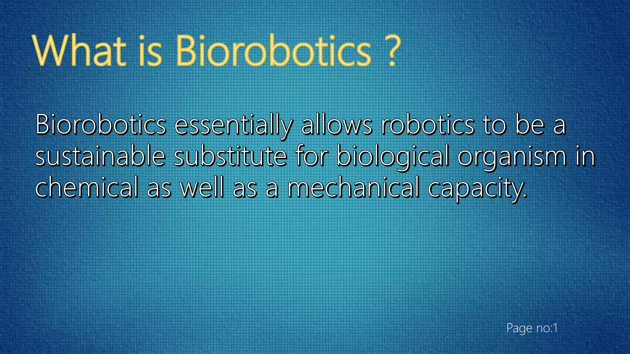 Biorobotics | PPTX