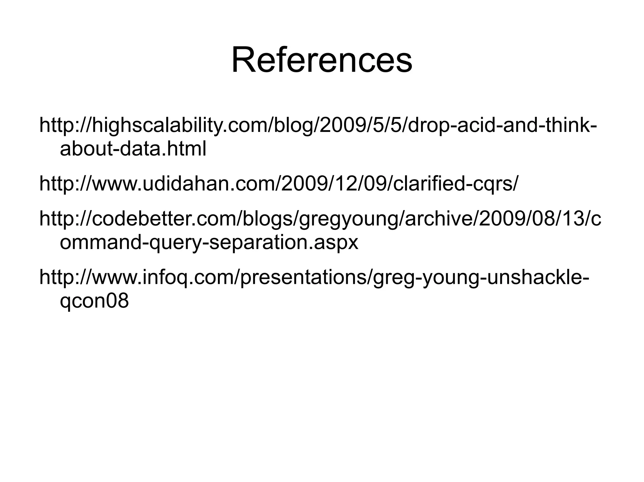 Command and Query Responsibility Segregation | ODP | Databases | Computer Software and Applications