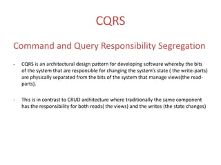 Microservices with event source and CQRS | PPT