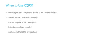 Exploring CQRS and Event Sourcing | PPTX