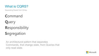 Exploring CQRS and Event Sourcing | PPTX | Databases | Computer Software and Applications