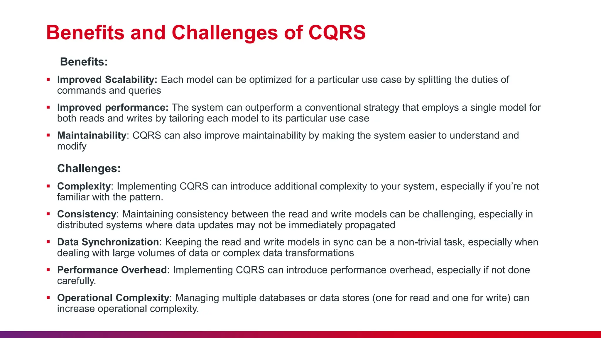 CQRS Design Pattern Presentation (Java).pptx | Databases | Computer Software and Applications