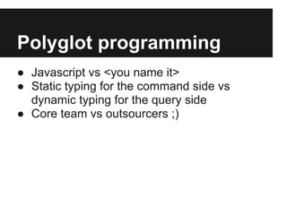 Command Query Responsibility Segregation and Event Sourcing | PPT