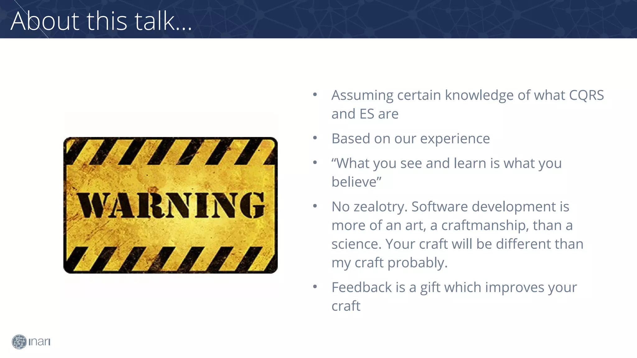 Event sourcing and CQRS: Lessons from the trenches | PPT