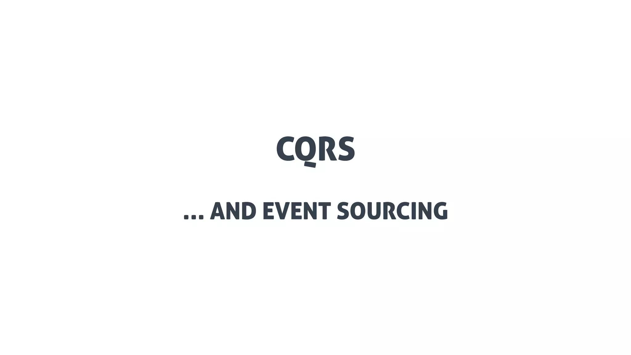CQRS & Event Sourcing | PPT