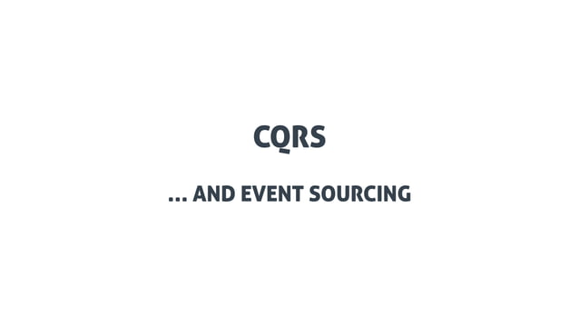 CQRS & Event Sourcing | PPT