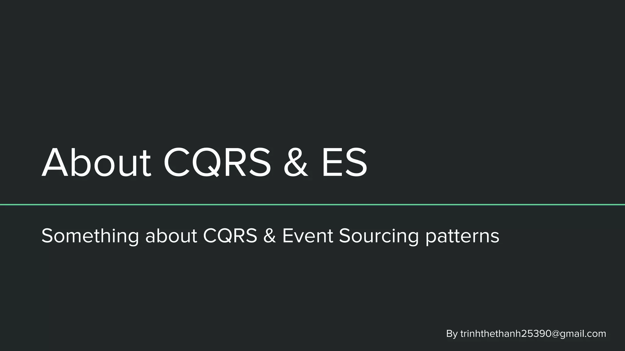 Cqrs & event sourcing | PPT