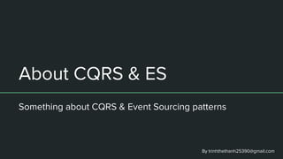 Cqrs & event sourcing | PPT