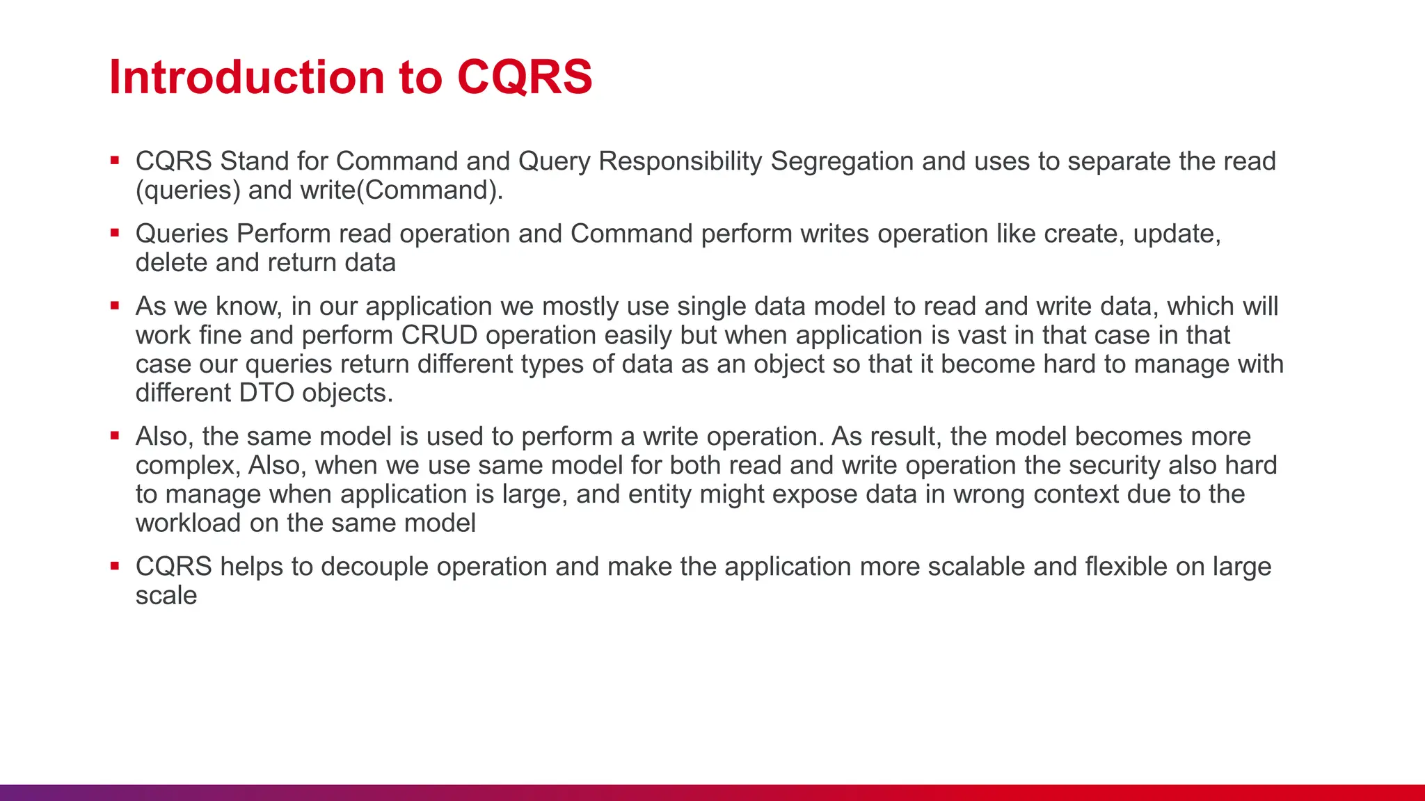 CQRS with dot net services presentation. | PPT