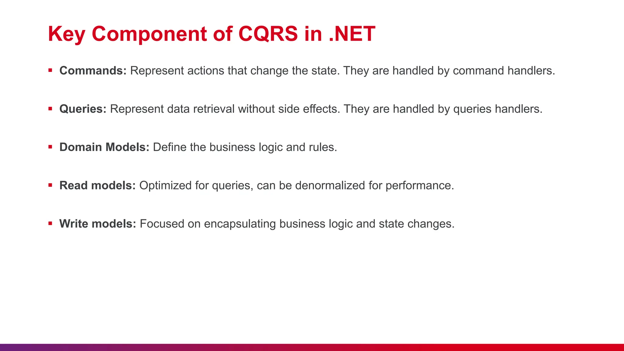 CQRS with dot net services presentation. | PPT