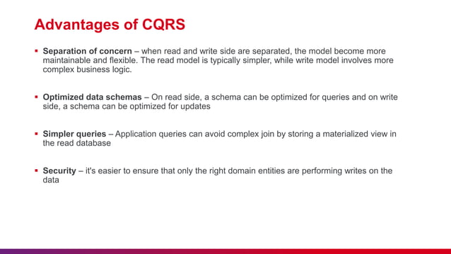CQRS with dot net services presentation. | PPT
