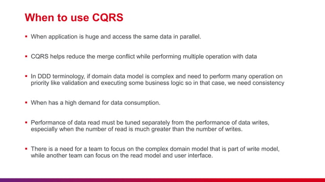 CQRS with dot net services presentation. | PPT