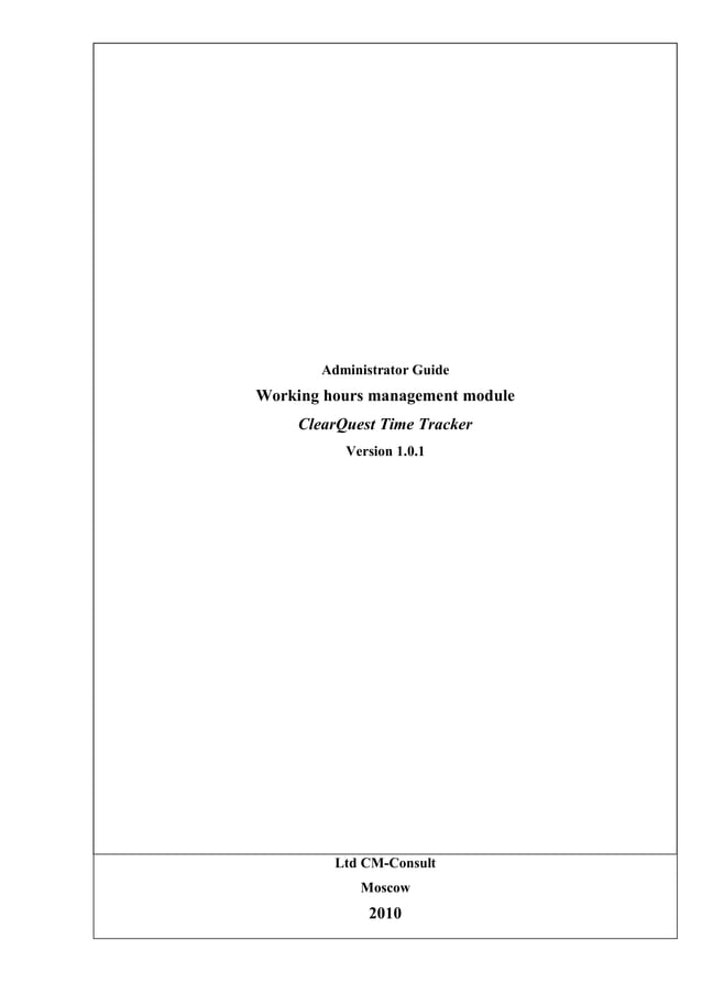 IBM Rational ClearQuest TimeTracker. Administrator guide | PDF | Computer Software and ...