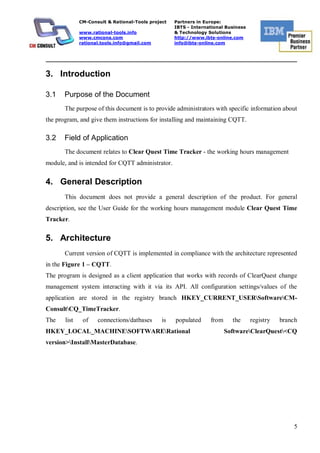 IBM Rational ClearQuest TimeTracker. Administrator guide | PDF