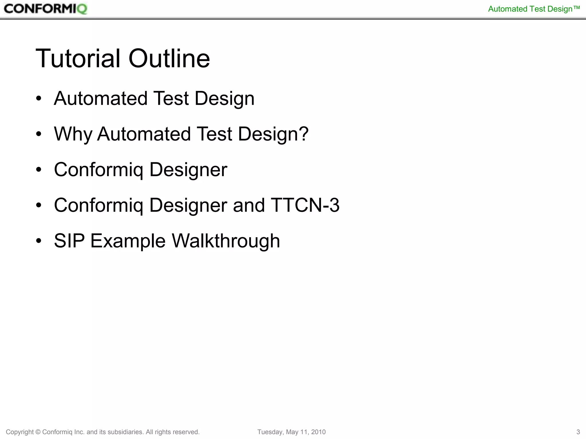 Conformiq Tutorial | PPTX