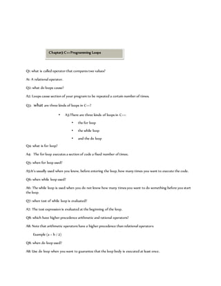 C++ question and answers | DOCX