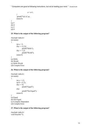 C questions | PDF