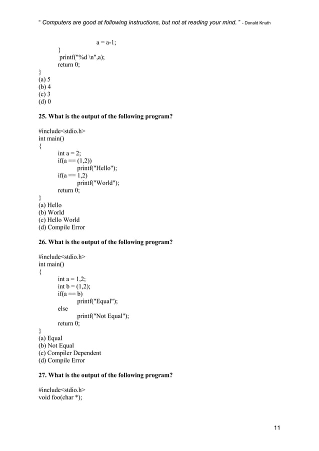 C questions | PDF