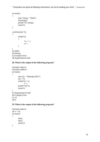 C questions | PDF