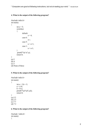 C questions | PDF