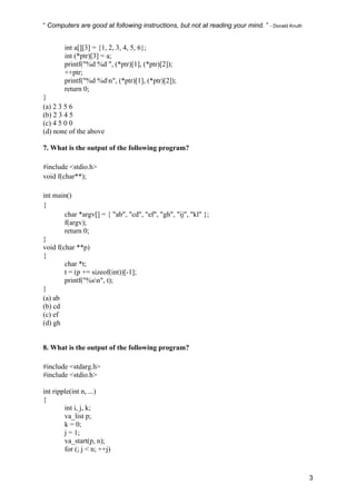 C questions | PDF