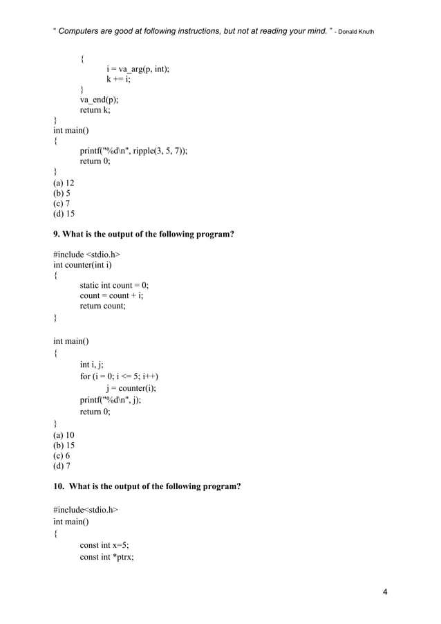 C questions | PDF
