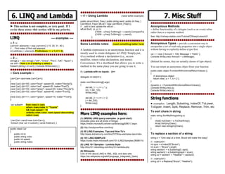 C# quick ref (bruce 2016) | PDF