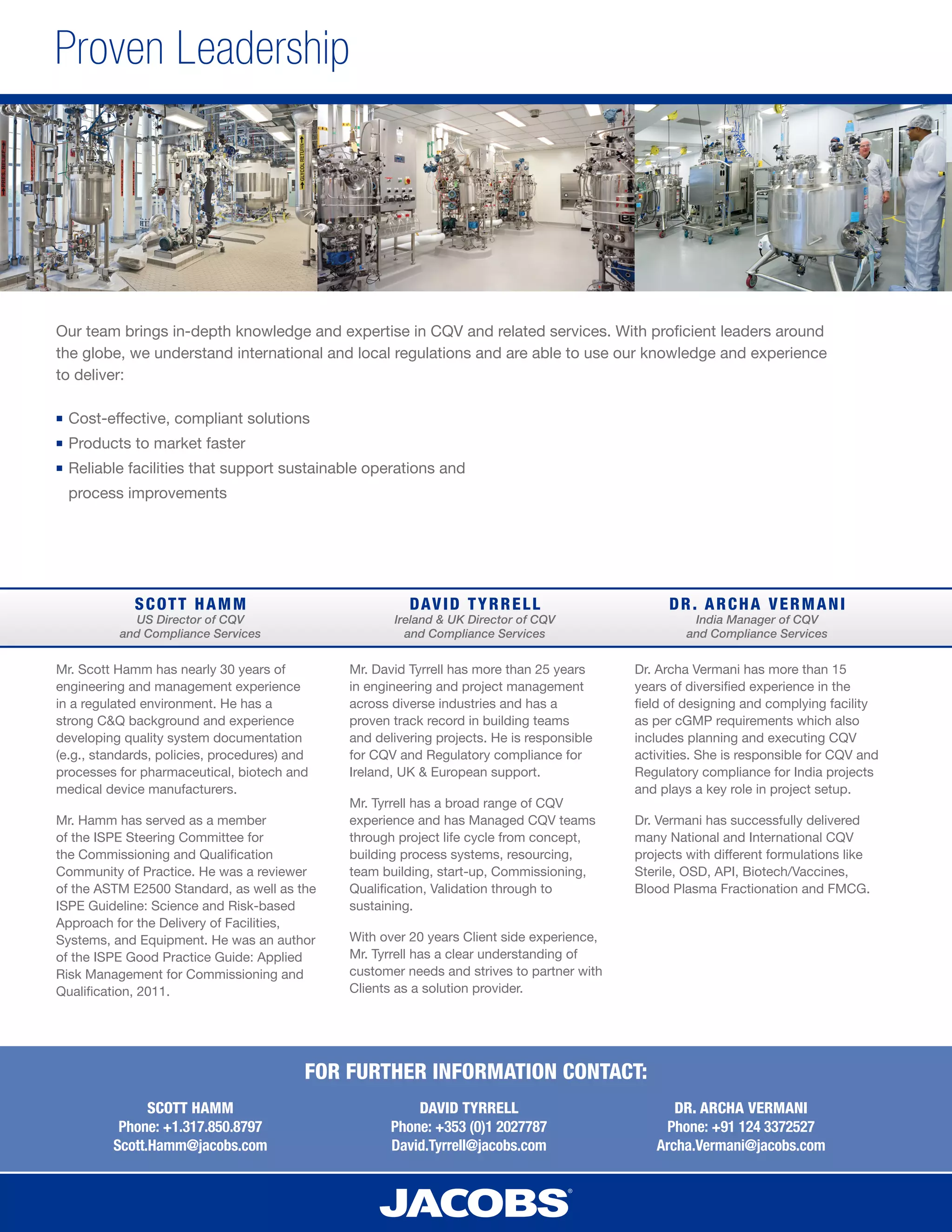 Jacobs CQV leadership | PDF