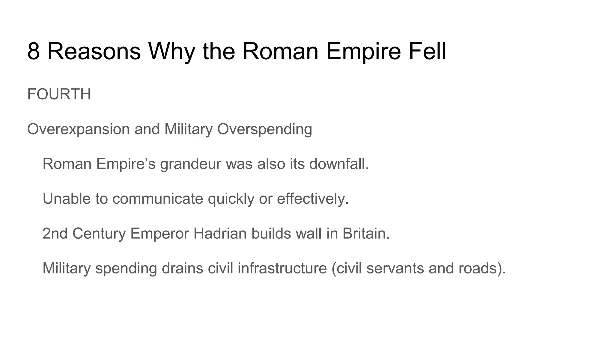 8 reasons why the roman empire fell | PPTX