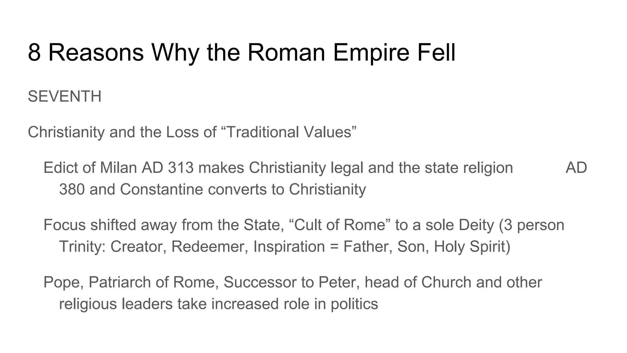 8 reasons why the roman empire fell | PPTX