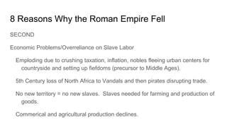 8 reasons why the roman empire fell | PPTX