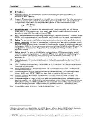 CRITERIA FOR OVERHEAD TRANSMISSION LINE AMPACITY RATINGS | PDF