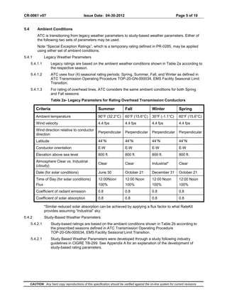 CRITERIA FOR OVERHEAD TRANSMISSION LINE AMPACITY RATINGS | PDF