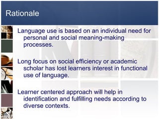 English Curriculum Review Presentation | PPT