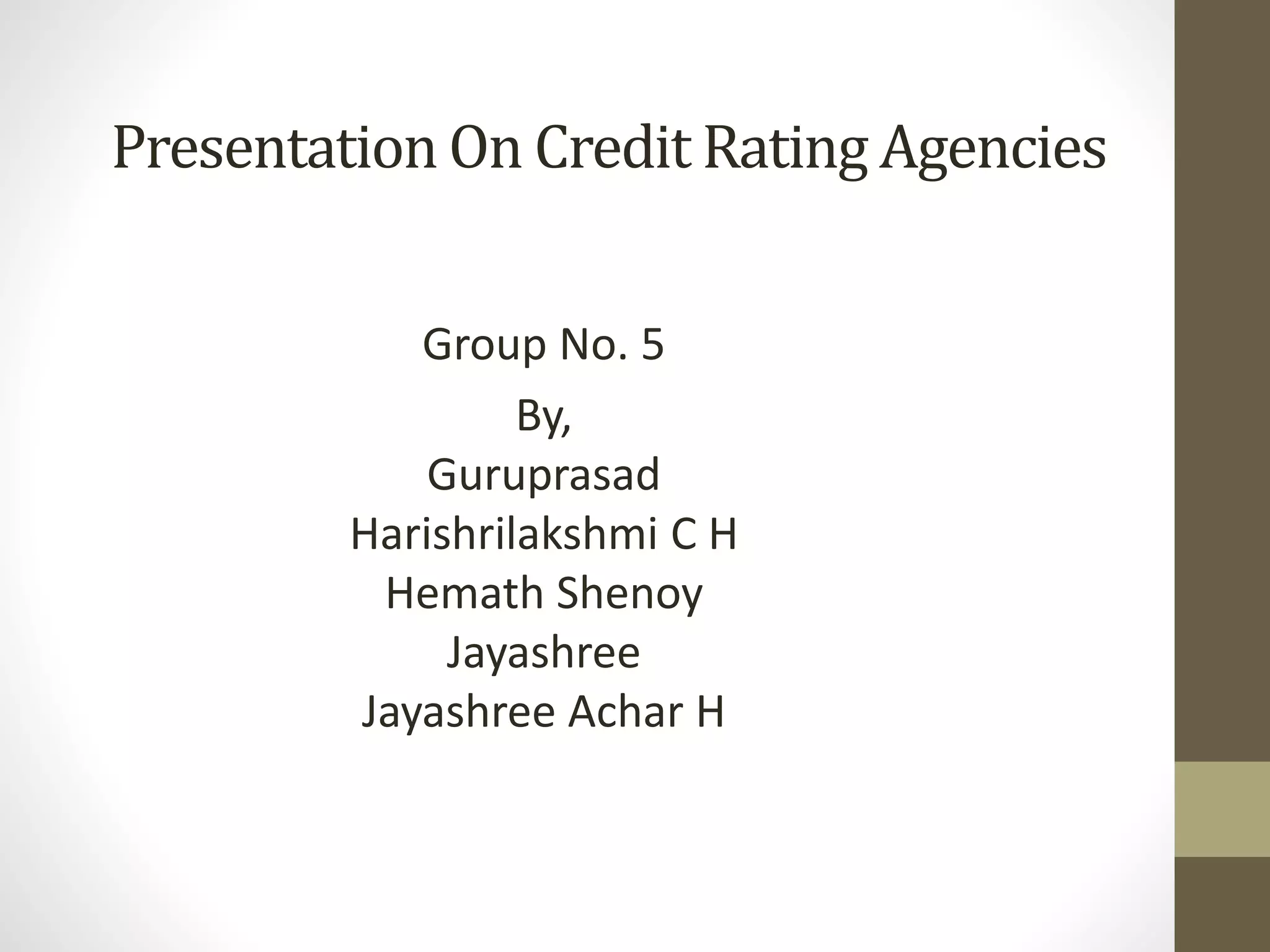 credit rating agencies | PPT