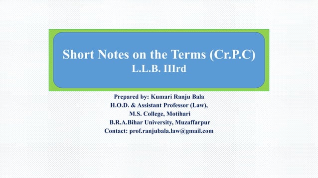 Cr.p.c. (short notes) | PDF