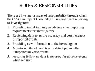 Roles and responsibilities of investigator | PPTX